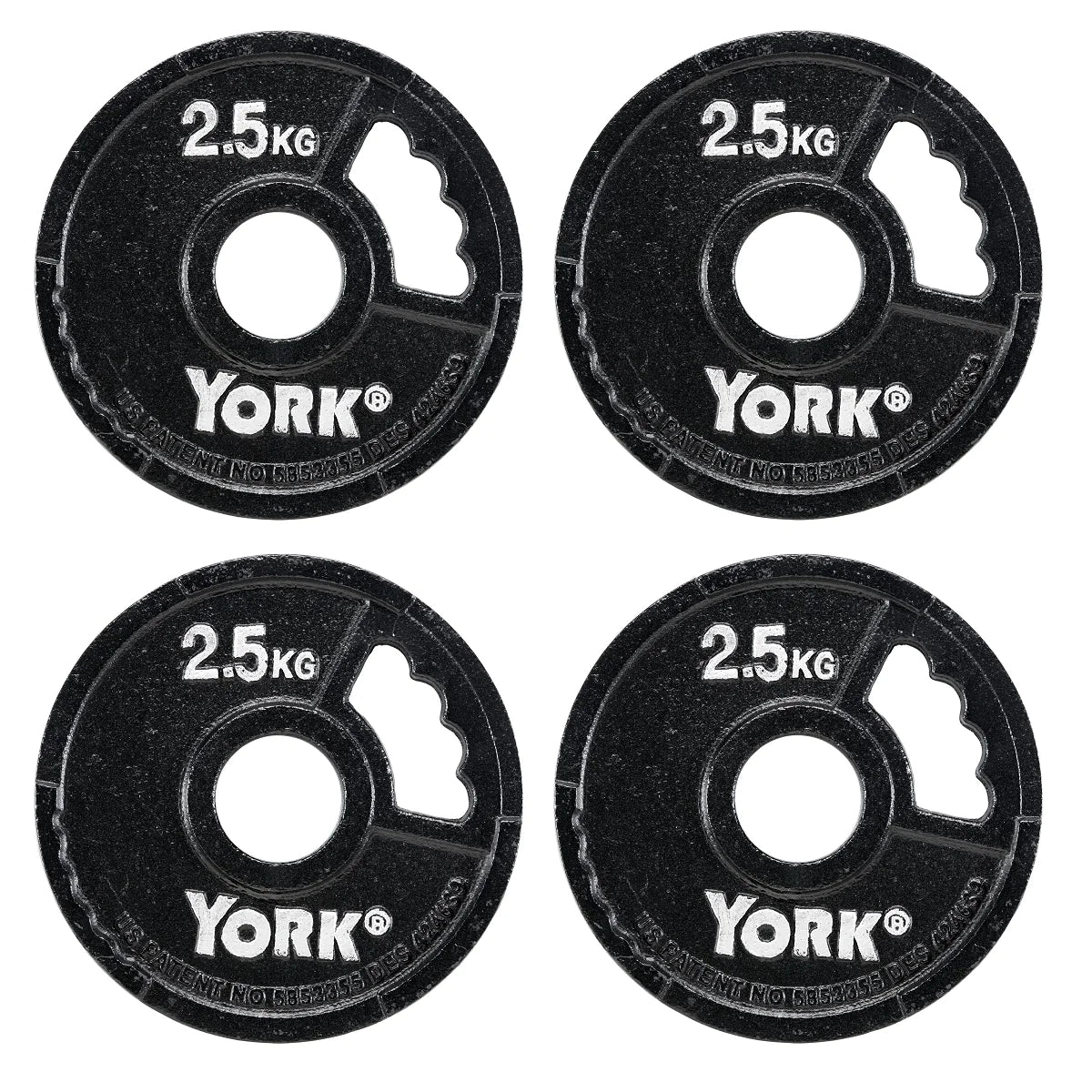 YORK Olympic G2 Dual Grip Thin Line Cast Iron Weight Plate – The Gym ...