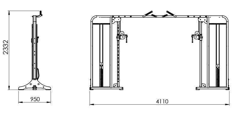 Pro Adjustable Cable Crossover – The Gym Company